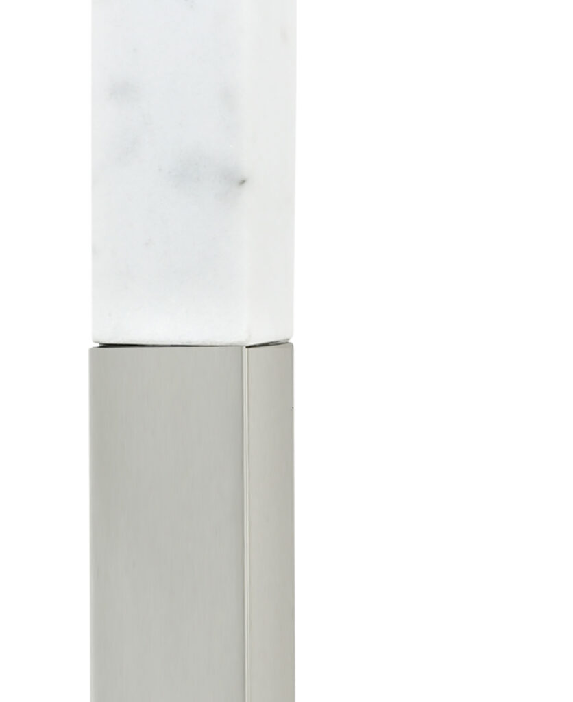 Howard Table Lamp - white marble, polished nickel | FlowDecor