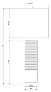 Baby Bermuda Table Lamp - off white, crystal | FlowDecor