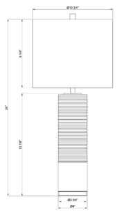 Baby Bermuda Table Lamp - off white, crystal | FlowDecor