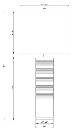 Baby Bermuda Table Lamp - off white, crystal | FlowDecor