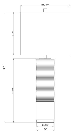 Baby Bermuda Table Lamp - off white, crystal | FlowDecor