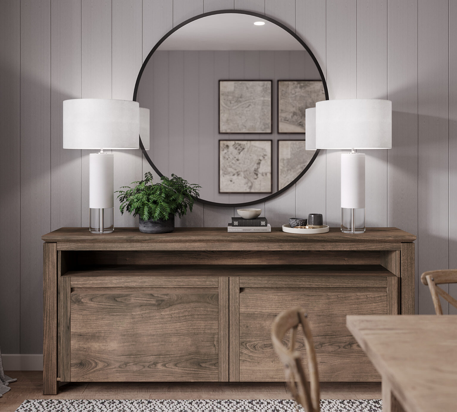 Bermuda Table Lamp - off white, crystal | FlowDecor