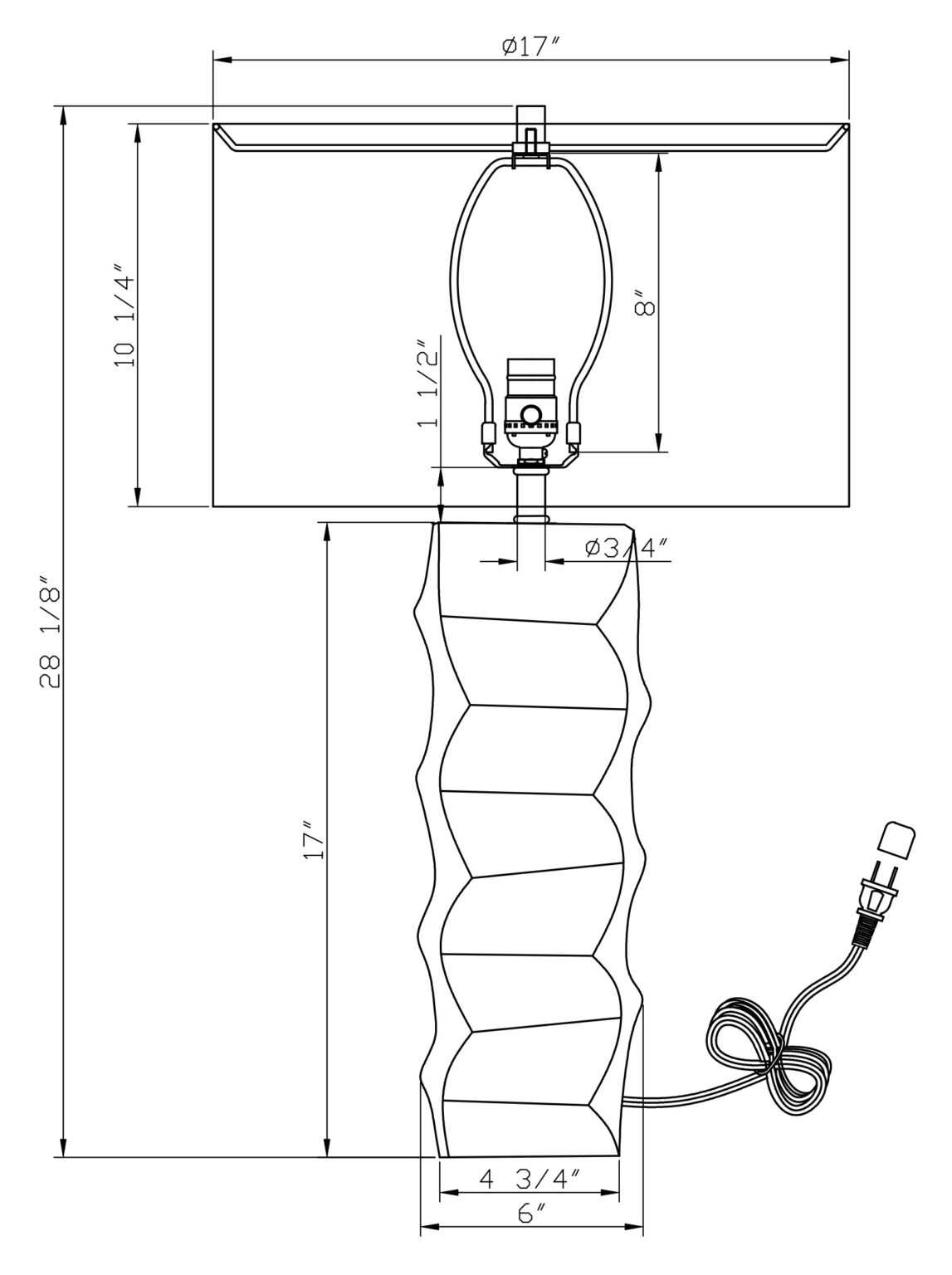 Bond Table Lamp - black ceramic | FlowDecor