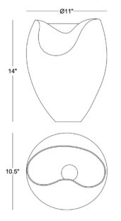 Gage Vase - off white ceramic | FlowDecor