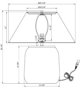 Graham Table Lamp - brown ceramic | FlowDecor