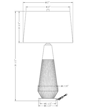 Helena Table Lamp - bronze, antique brass | FlowDecor