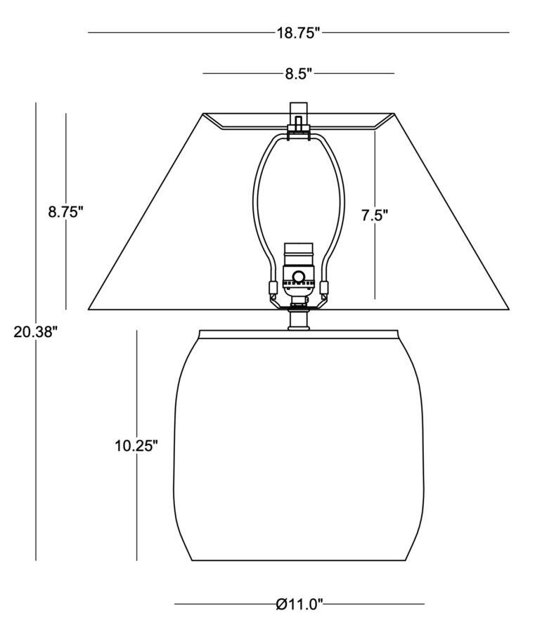 Jennifer Table Lamp - brown ceramic | FlowDecor