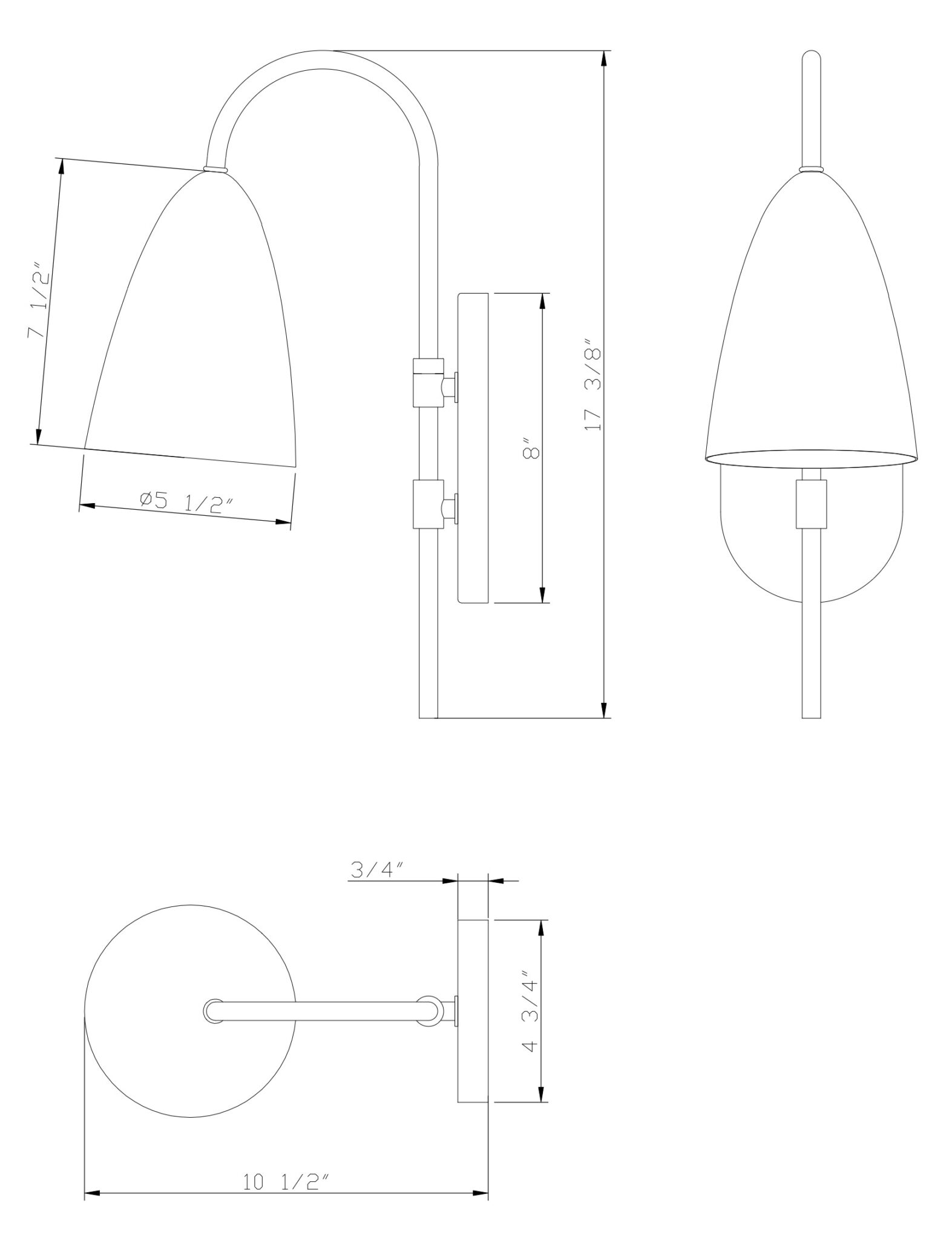 Jones Sconce - antique brass | FlowDecor