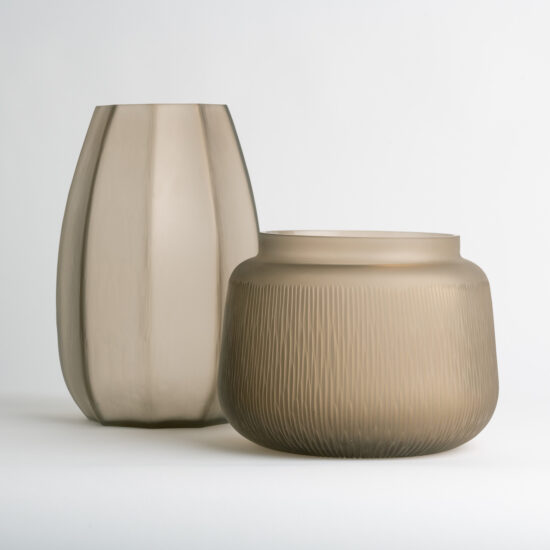 Kayla Vase - beige glass | FlowDecor