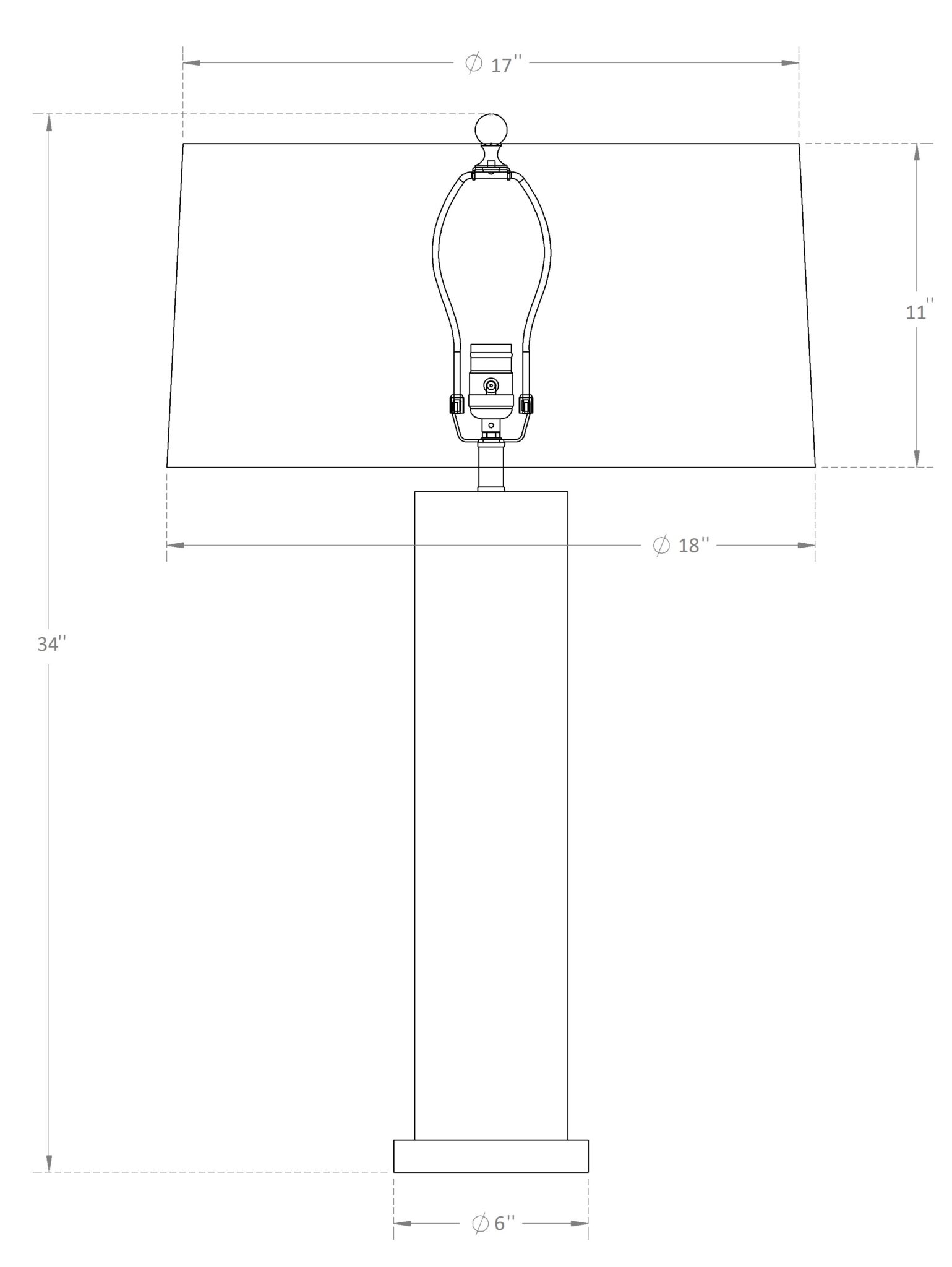 Miranda Table Lamp - blue glass | FlowDecor