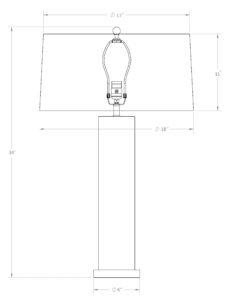 Miranda Table Lamp - blue glass | FlowDecor