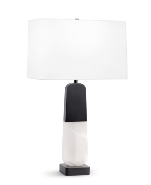 Phillip Table Lamp - alabaster, bronze black metal | FlowDecor
