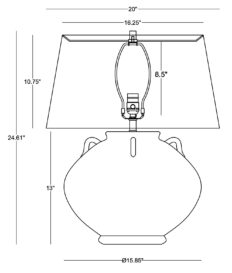 Sandra Table Lamp - off white ceramic | FlowDecor