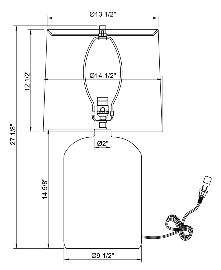 Sarah Table Lamp - white ceramic | FlowDecor