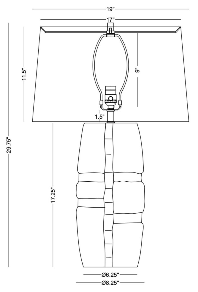 Dorian Table Lamp - off white ceramic | FlowDecor