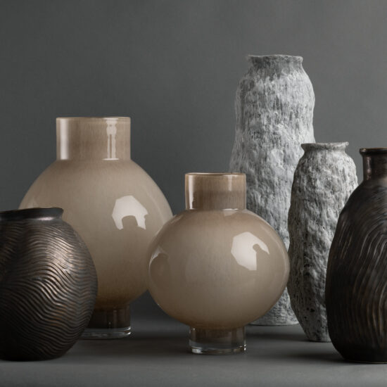 Maya Large Vase - grey ceramic | FlowDecor