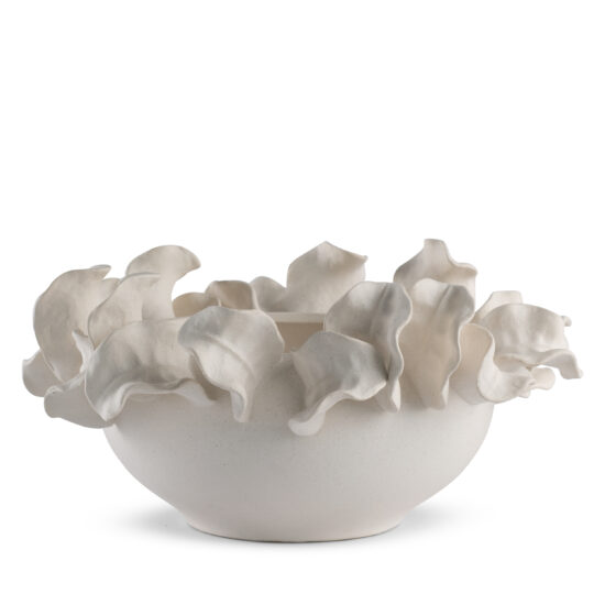Solana Bowl - off white ceramic | FlowDecor